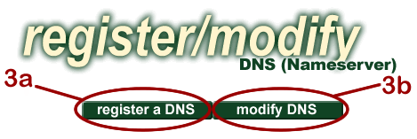 a. Click on Register a DNS to continue.